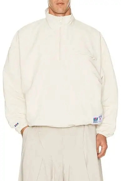 WILLY CHAVARRIA Willy Half-zip Performance Jacket - Cream