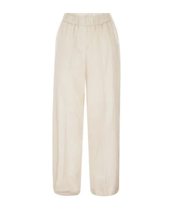 Peserico Casual Pants With An Elastic Waistband - Beige