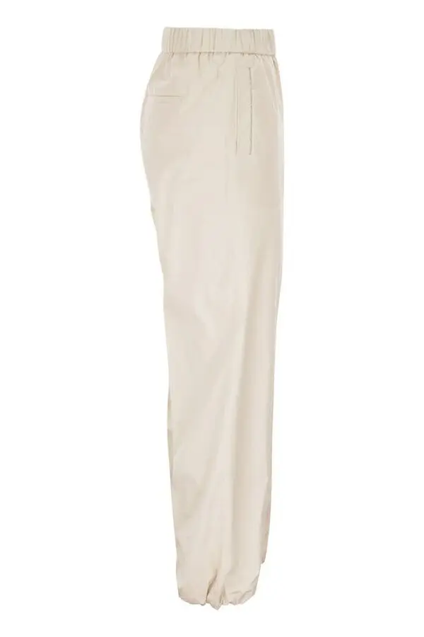 Peserico Casual Pants With An Elastic Waistband - Beige