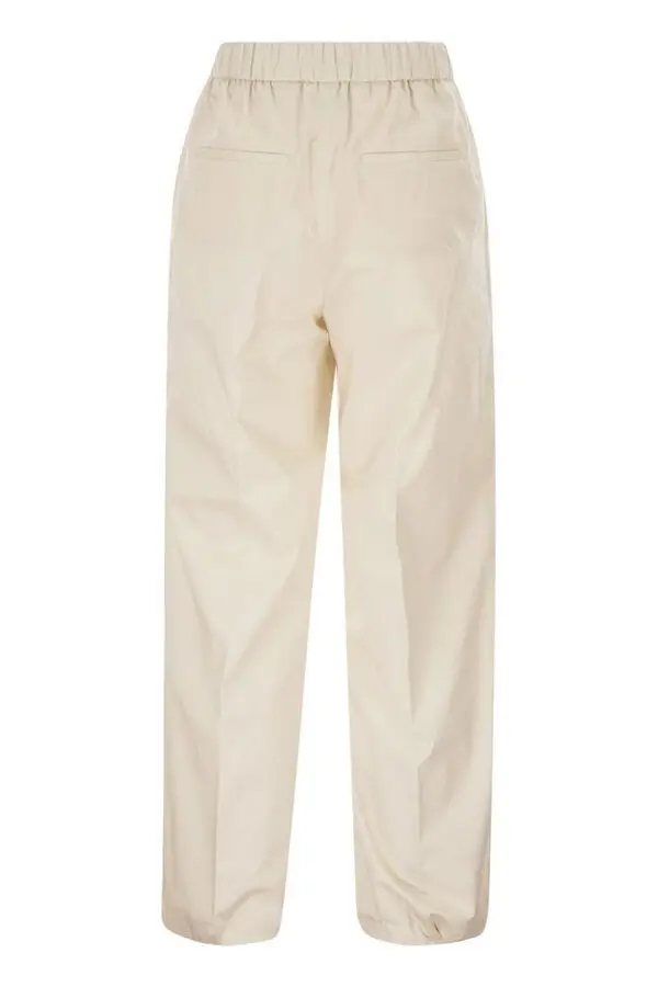 Peserico Casual Pants With An Elastic Waistband - Beige