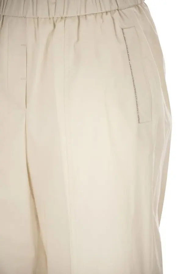 Peserico Casual Pants With An Elastic Waistband - Beige