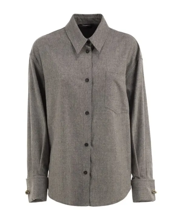 Fabiana Filippi Crystal-embellished Flannel Shirt