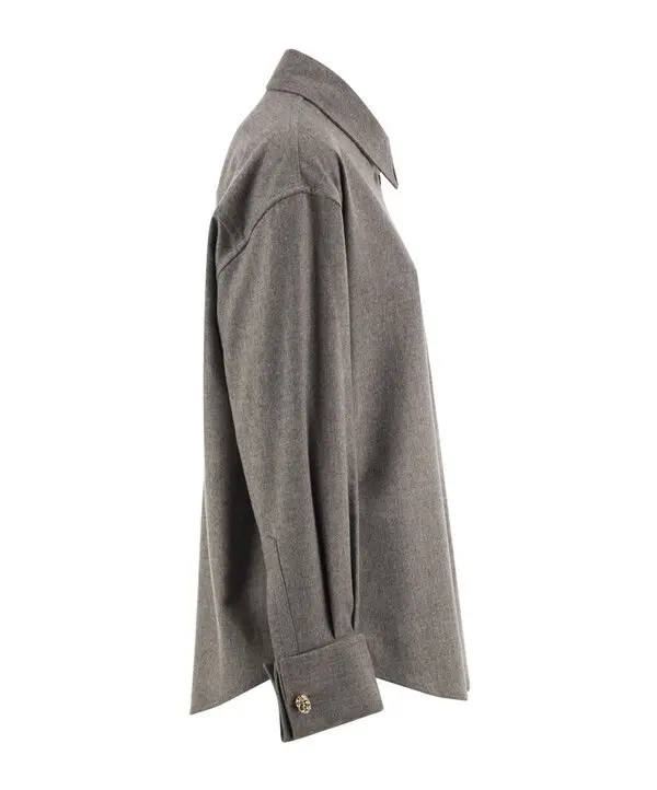 Fabiana Filippi Crystal-embellished Flannel Shirt