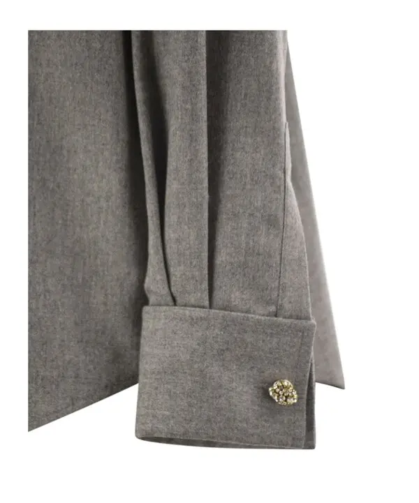 Fabiana Filippi Crystal-embellished Flannel Shirt