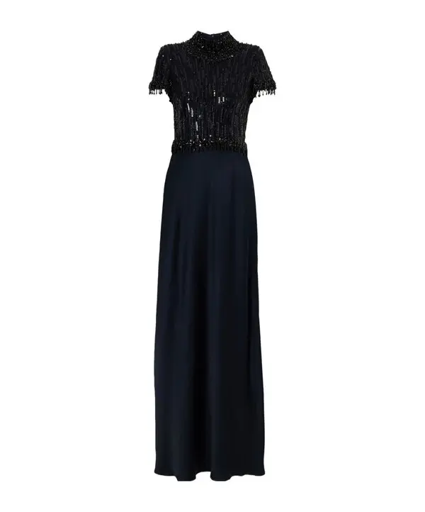 Jenny Packham Beaded Satin Gown