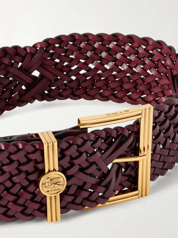 Etro Gold Logo Belt