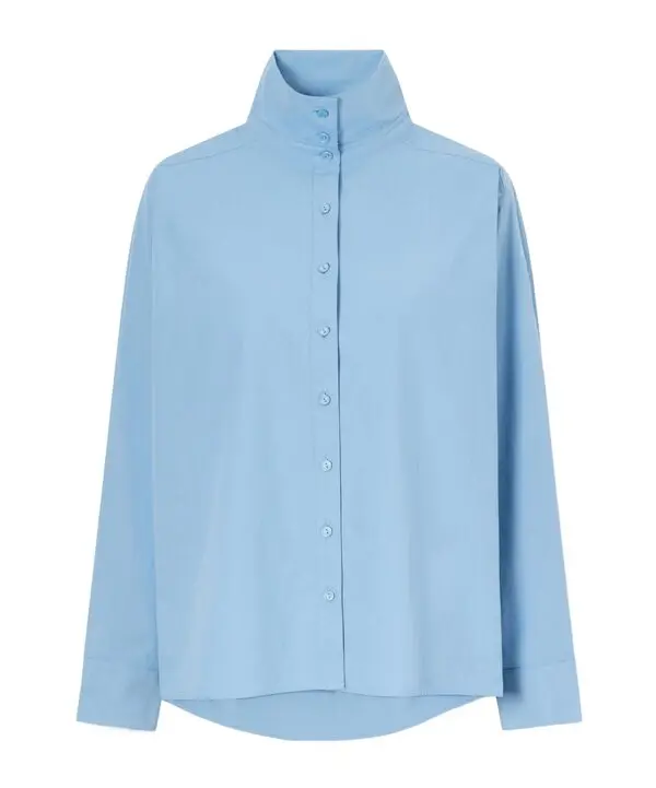Still Here Madison Cotton-poplin Shirt - Blue
