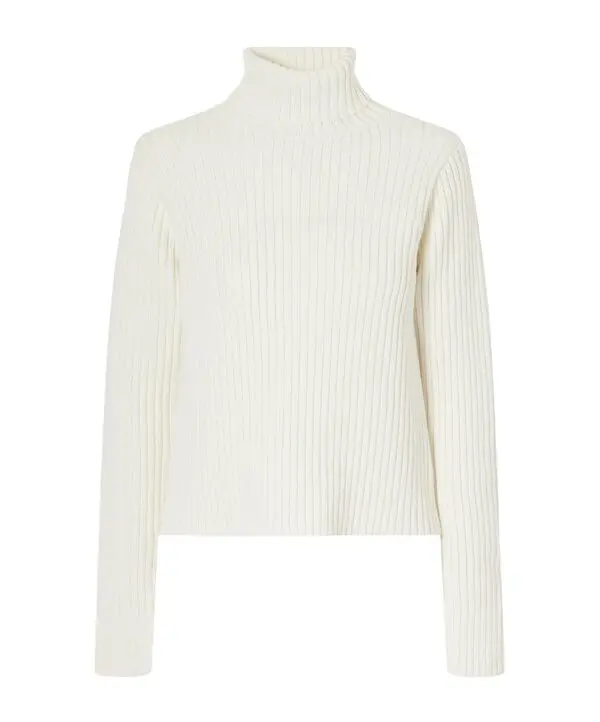 Still Here Miller Ribbed Cotton Turtleneck Sweater - No