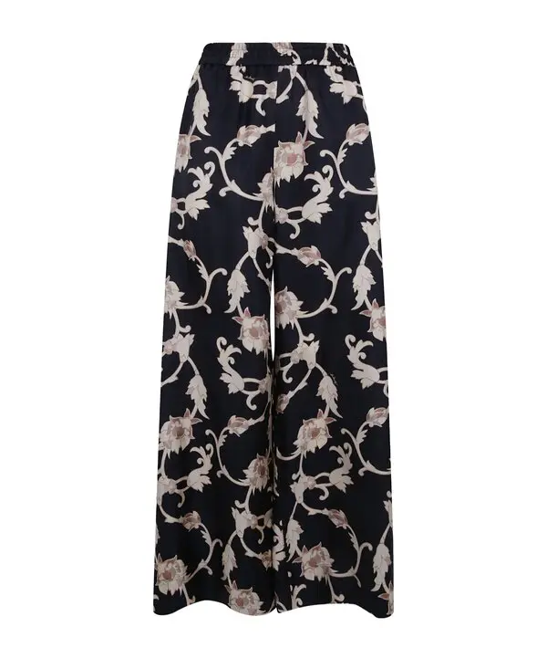 La DoubleJ Floral-print Palazzo Pants - Black