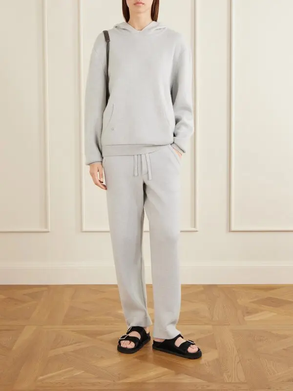GOD'S TRUE CASHMERE Zinc Cashmere Straight-leg Drawstring Pants