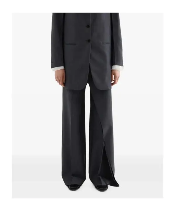 JIL SANDER Fil-à-fil Wool Trousers