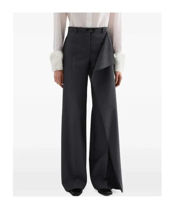 JIL SANDER Fil-à-fil Wool Trousers