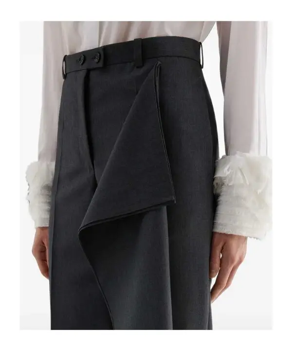JIL SANDER Fil-à-fil Wool Trousers