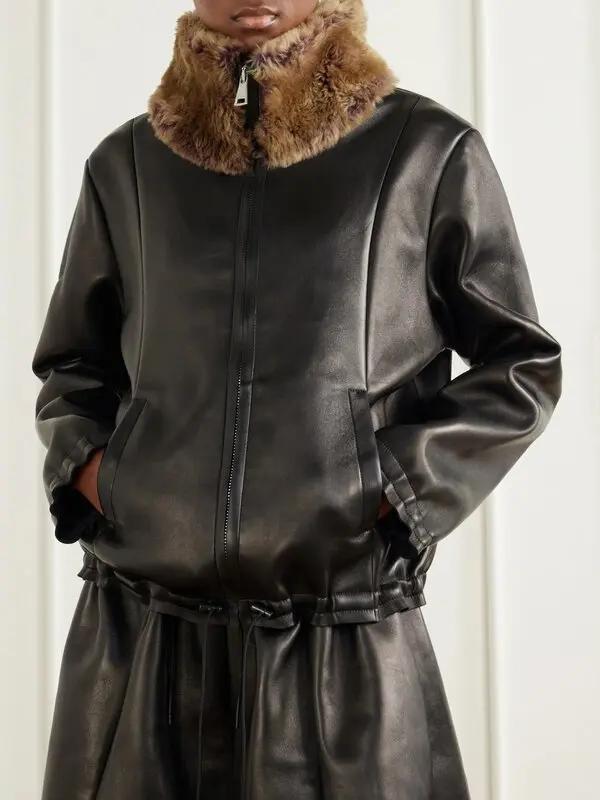 Stouls So Linda Shearling-trimmed Leather Jacket - No