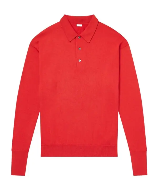 A.PRESSE Long-sleeve Polo Shirt