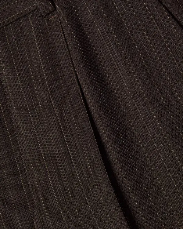 Saint Laurent Pants In Chalk-stripe Crepe