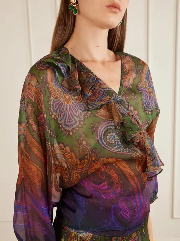 Etro Paisley-printed Silk Blouse