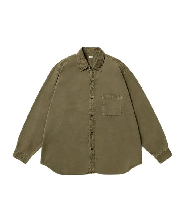 A.PRESSE Vintage-style Long-sleeve Shirt - Khaki
