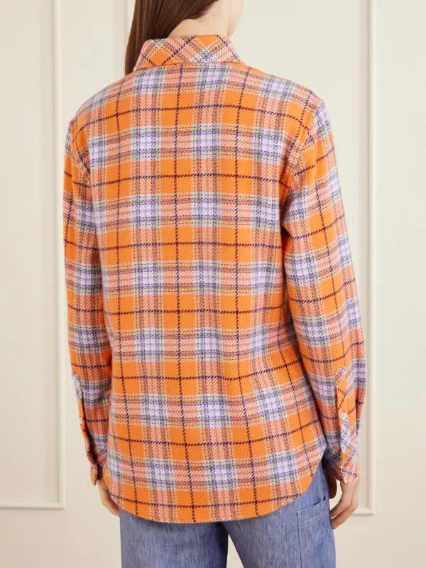 GOD'S TRUE CASHMERE Midnight Sun Checked Cashmere Shirt