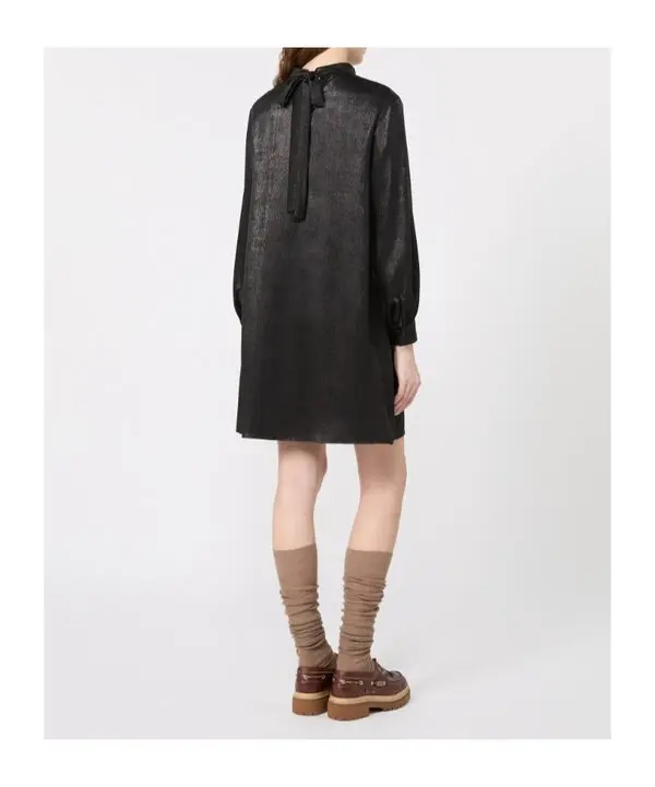 Max Mara Laminated Chiffon Short Dress