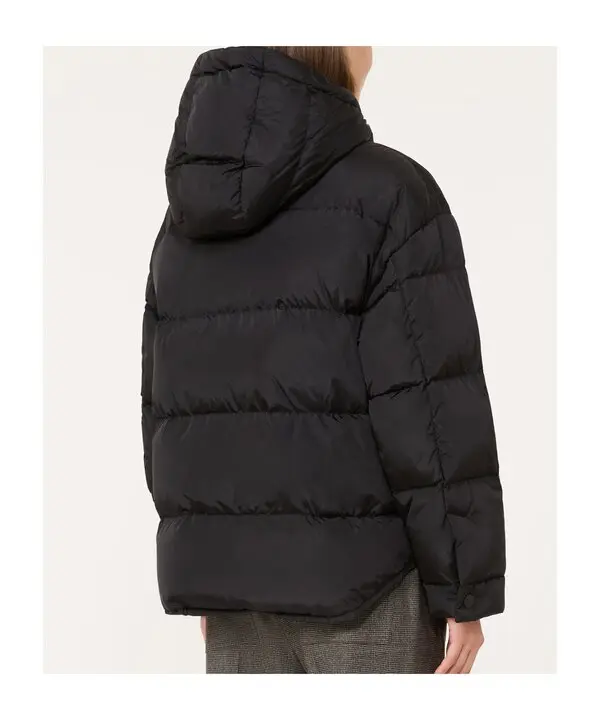 Max Mara Water-repellent Technical Taffeta Down Jacket - Black