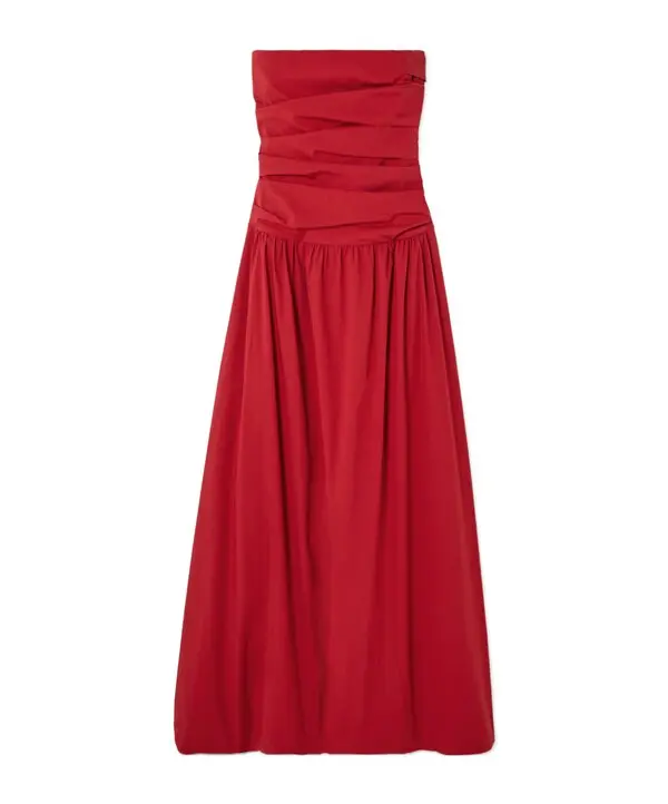 ST. AGNI Ruched Cotton Dress