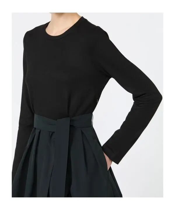 Max Mara Jacquard Jersey And Taffeta Dress