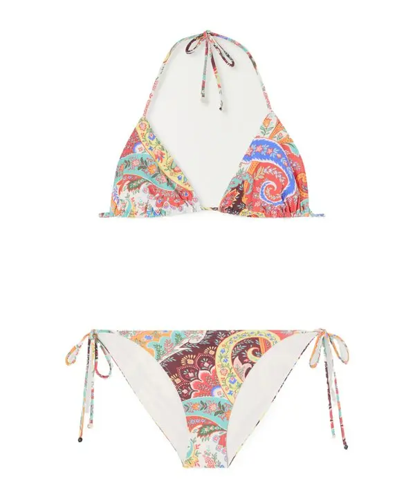 Etro Fine Strap Printed Swimsuit