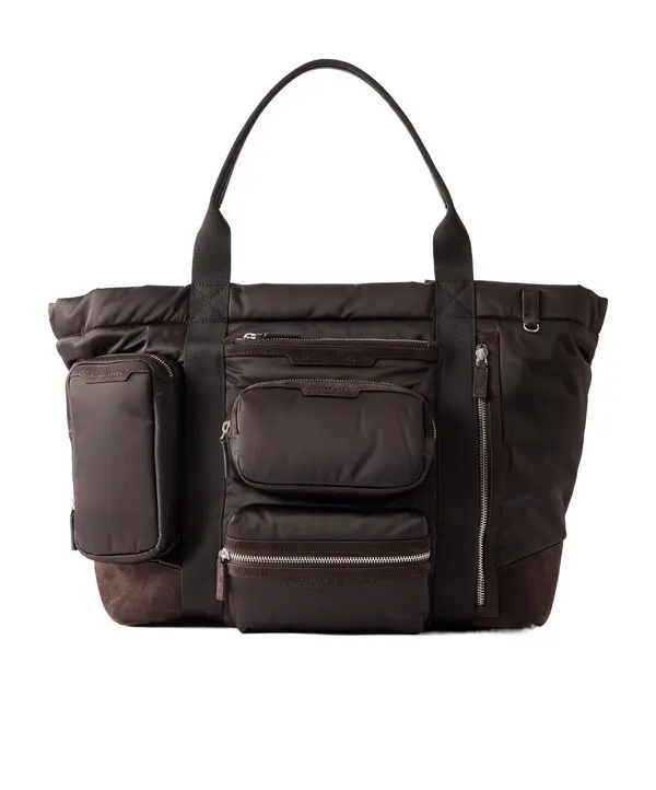 ANYA HINDMARCH Travel Leather-trimmed Shell Weekend Bag