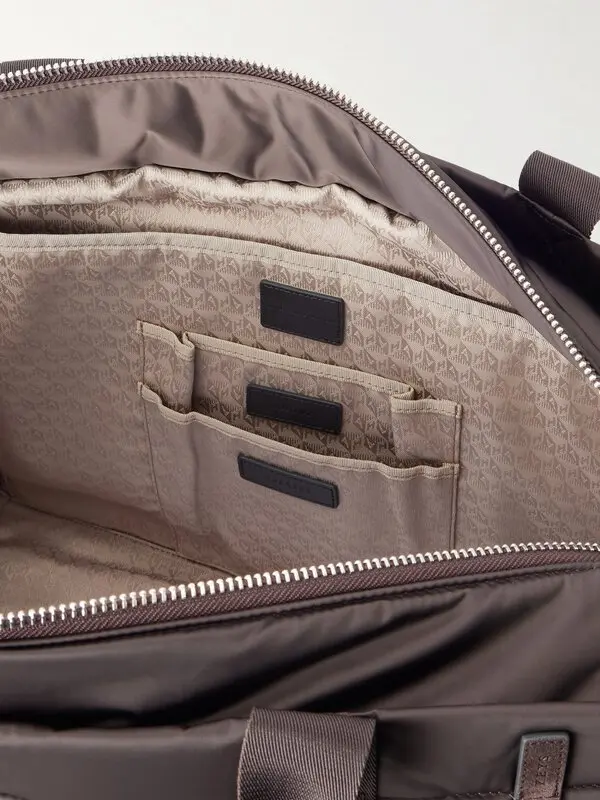 ANYA HINDMARCH Travel Leather-trimmed Shell Weekend Bag
