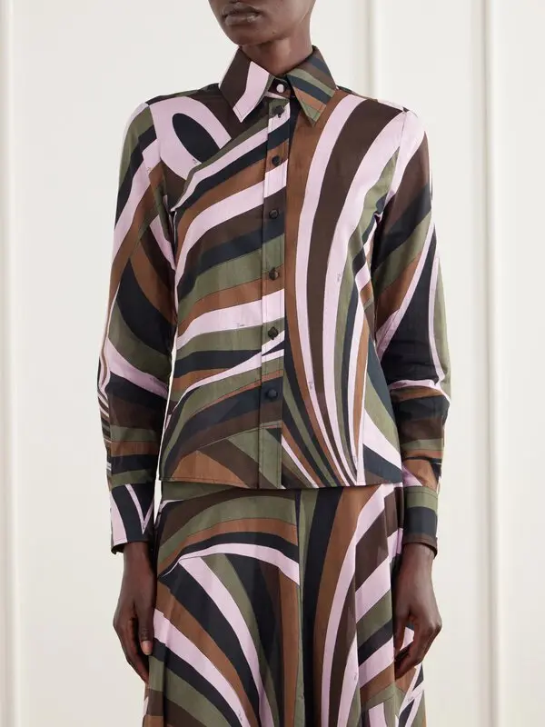 Emilio Pucci Printed Cotton-muslin Shirt
