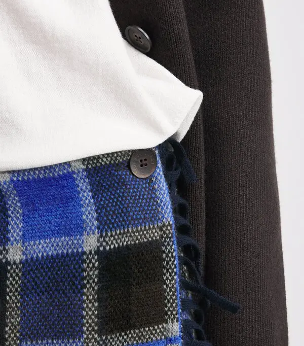 Guest In Residence Cashmere Tartan Wrap Midi Skirt
