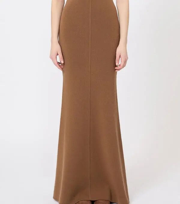 Max Mara Virgin Wool-cashmere Knitted Maxi Skirt
