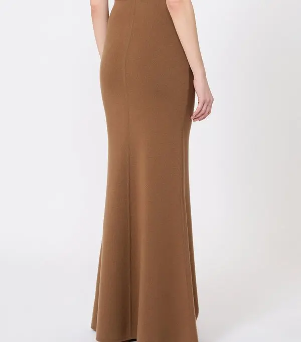 Max Mara Virgin Wool-cashmere Knitted Maxi Skirt