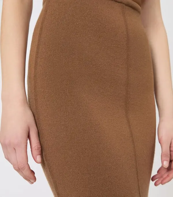 Max Mara Virgin Wool-cashmere Knitted Maxi Skirt