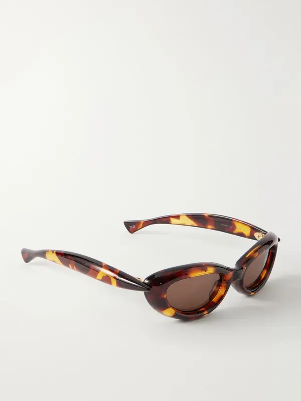 Bottega Veneta Sardine Cat-eye Injected Sunglasses - Tortoiseshell