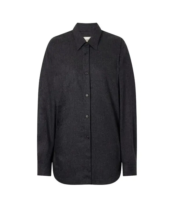 Khaite Goya Wool-blend Flannel Shirt - Gray