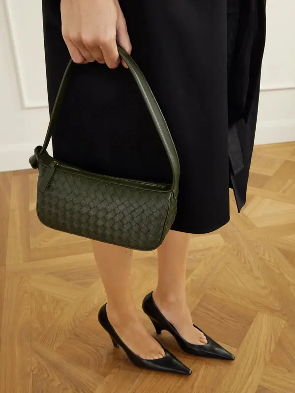 Bottega Veneta Nodo Intrecciato Leather Shoulder Bag