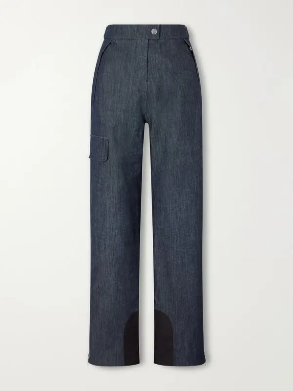 Cordova Zurs Denim-effect Shell Straight-leg Ski Pants - Blue