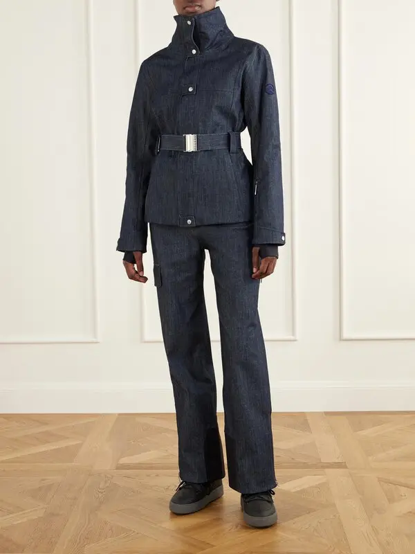 Cordova Zurs Denim-effect Shell Straight-leg Ski Pants - Blue