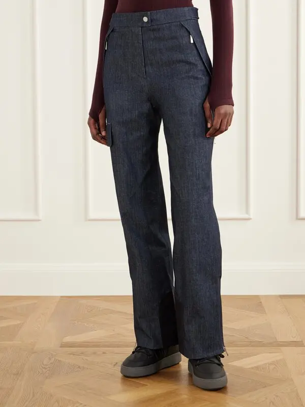Cordova Zurs Denim-effect Shell Straight-leg Ski Pants - Blue