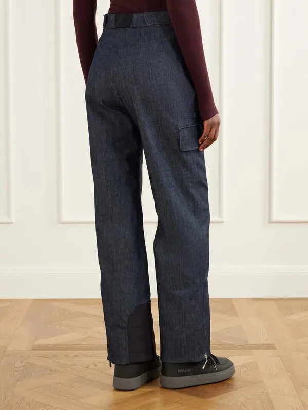 Cordova Zurs Denim-effect Shell Straight-leg Ski Pants - Blue