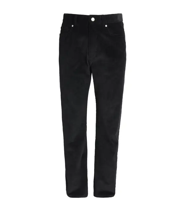 SYSTEM Corduroy Straight Trousers - Black