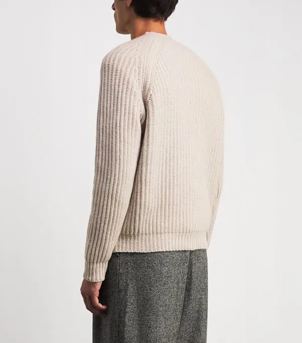 Sease Cashmere Ribbed Mock-neck Sweater
