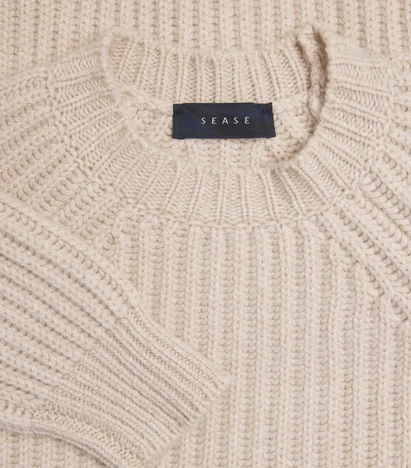 Sease Cashmere Ribbed Mock-neck Sweater