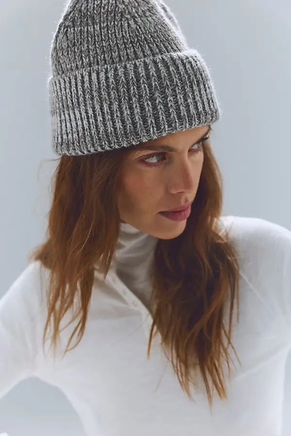 Free People So Marled Beanie - Heather Grey