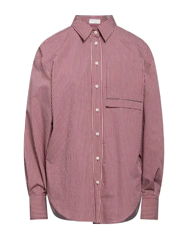 Brunello Cucinelli Shirt Burgundy Size Cotton, Polyamide
