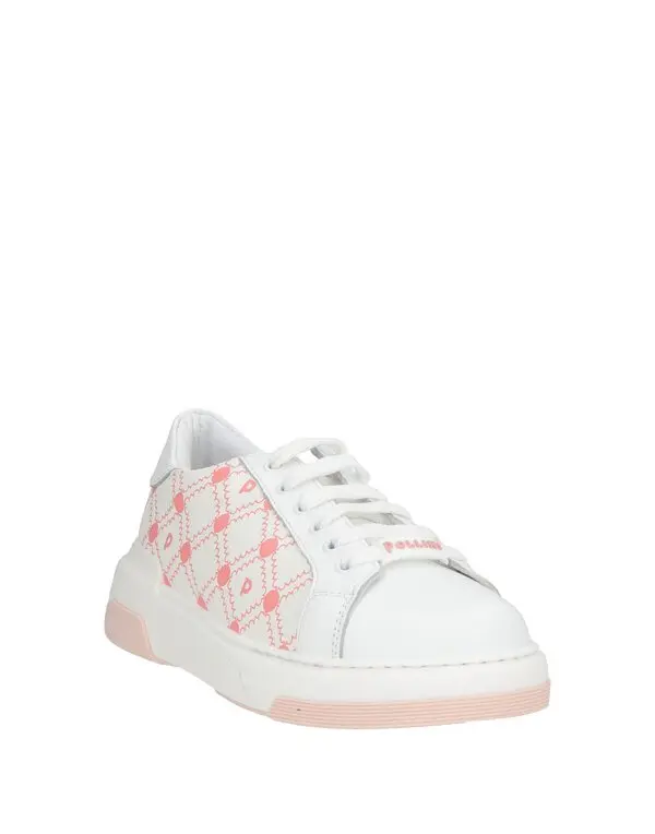 POLLINI Sneakers Size Leather, Textile Fibers