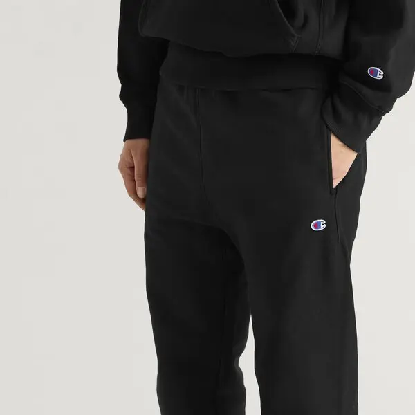 Champion Reverse Weave Cuffed Sweat Pants - Black