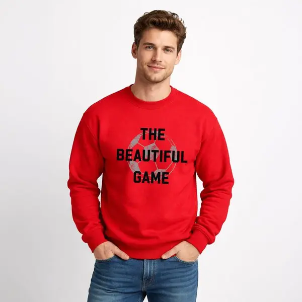 SIMPLY SAGE MARKET The Beautiful Game Varsity Sweatshirt - Red